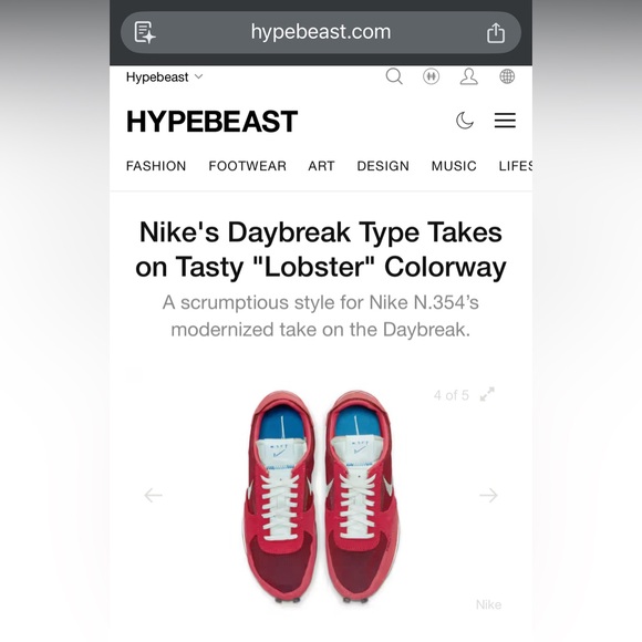 Nike | Shoes | Usa 25 Nike Daybreak Type N354 Lobster Red White Blue ...